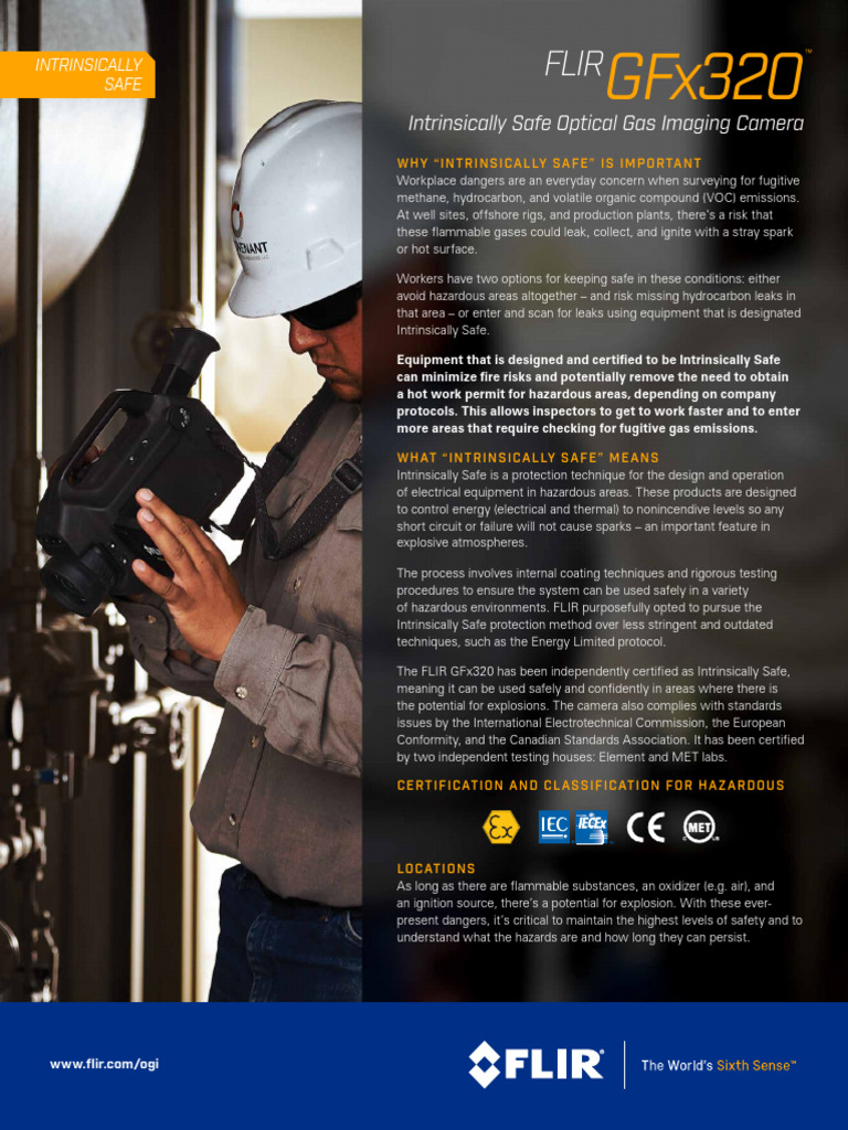 FLIR GFx320 Intrinsically Safe | PDF | Gases | Chemistry