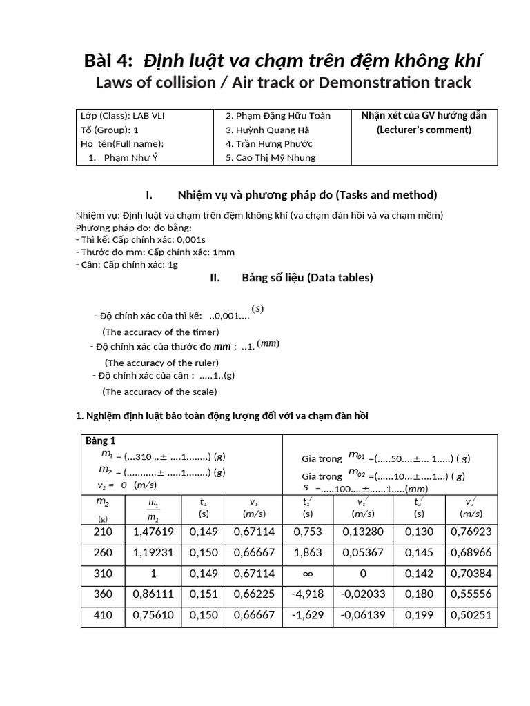 Bài 4 Lab VL1 | PDF