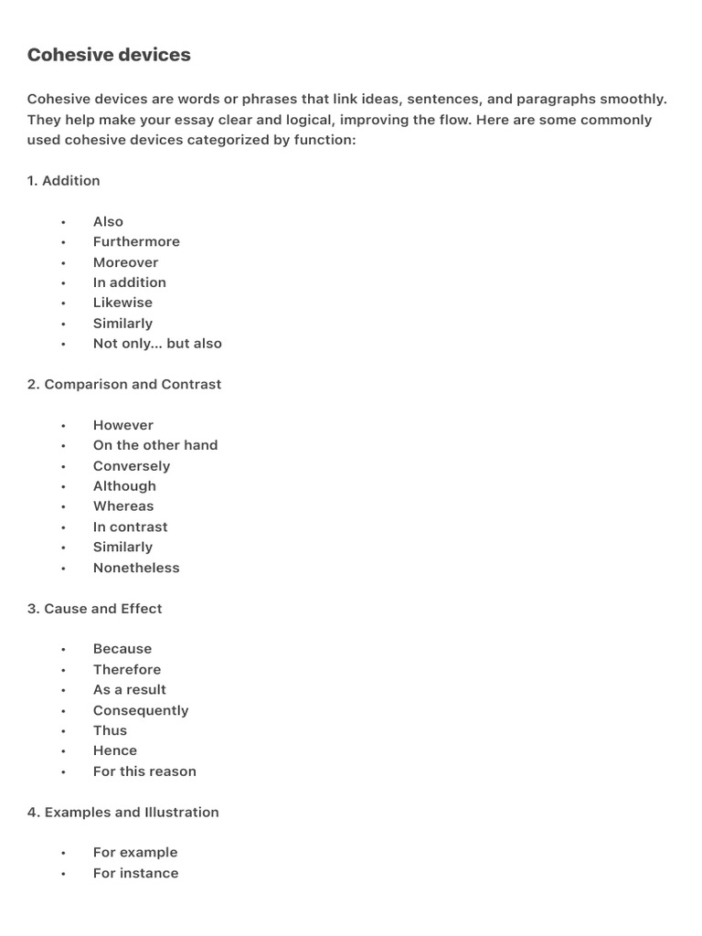 Cohesive Devices | PDF