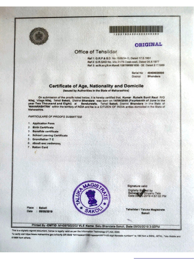 Rutwik Sunil Raut X Documents For Dakshna | PDF