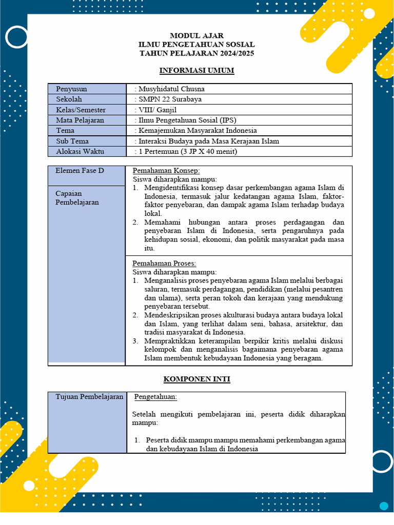 Modul IPS Kelas VIII: Interaksi Budaya | PDF
