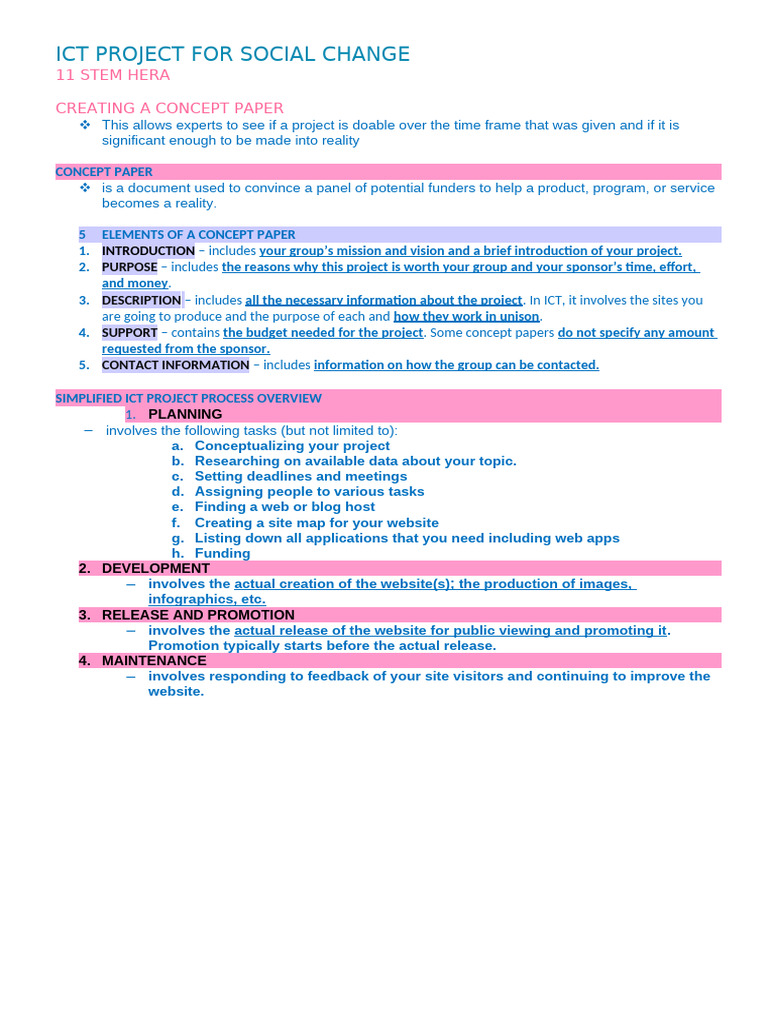 Ict Project For Social Change | PDF