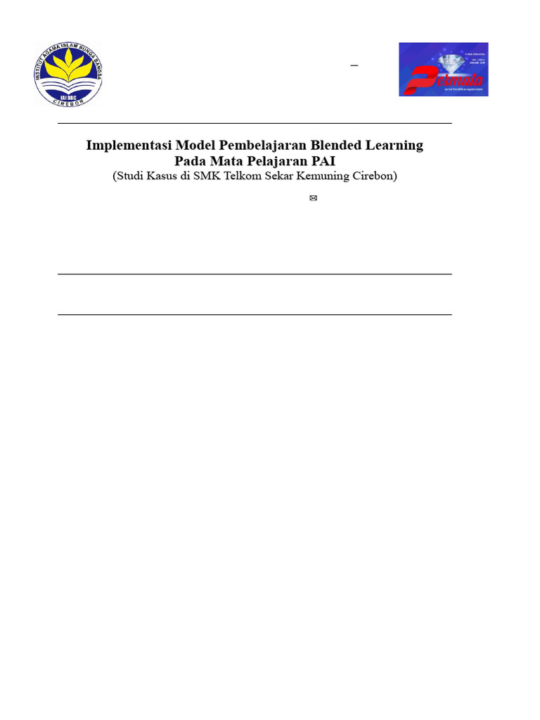 Implementasi Model Pembelajaran Blended Learning | PDF