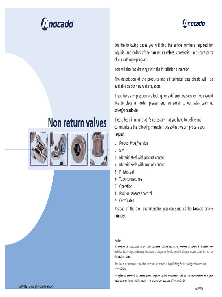 Non Return Valves | PDF | Valve | Mechanical Engineering