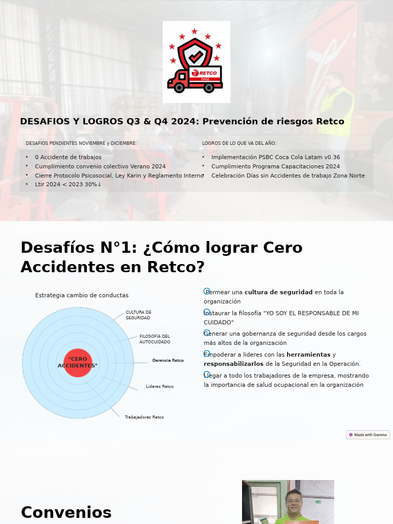 DESAFIOS Y LOGROS Q3 and Q4 2024 Prevencion de Riesgos Retco | PDF