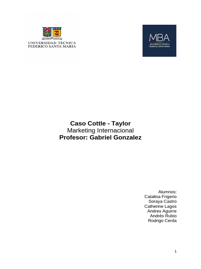 Caso Cottle Taylor Grupoxx | PDF | Marketing | Business
