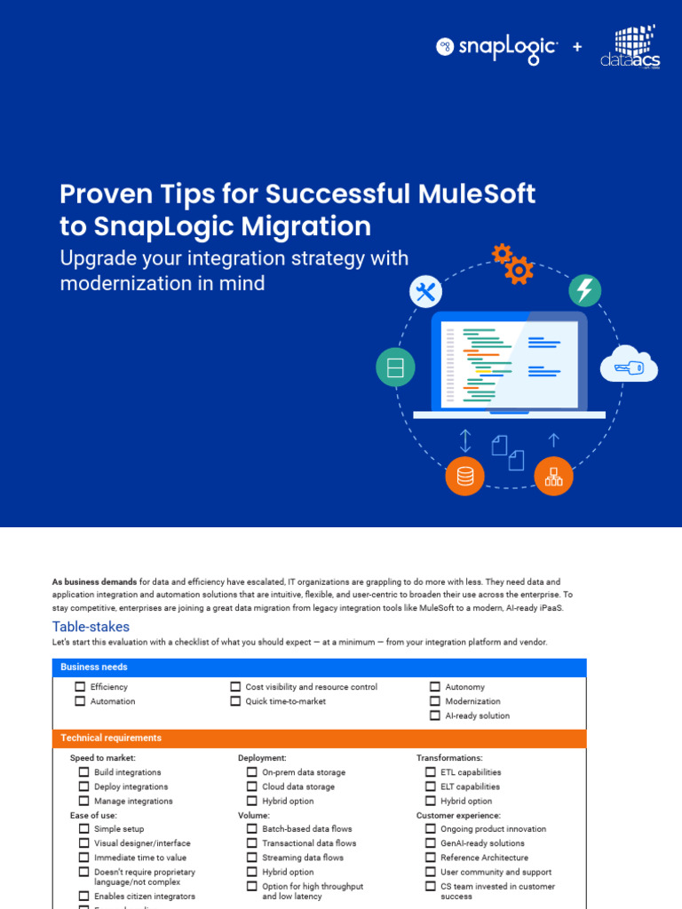 MuleSoft to SnapLogic Migration Guide | PDF | Cloud Computing ...