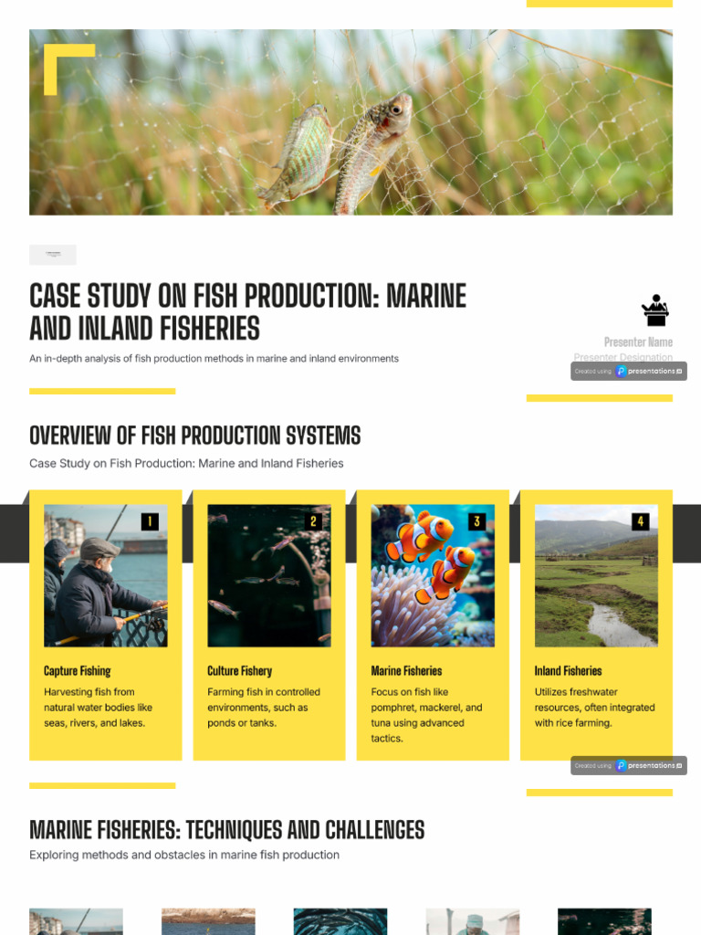 Case Study On Fish Production Marine and Inland Fisheries | PDF