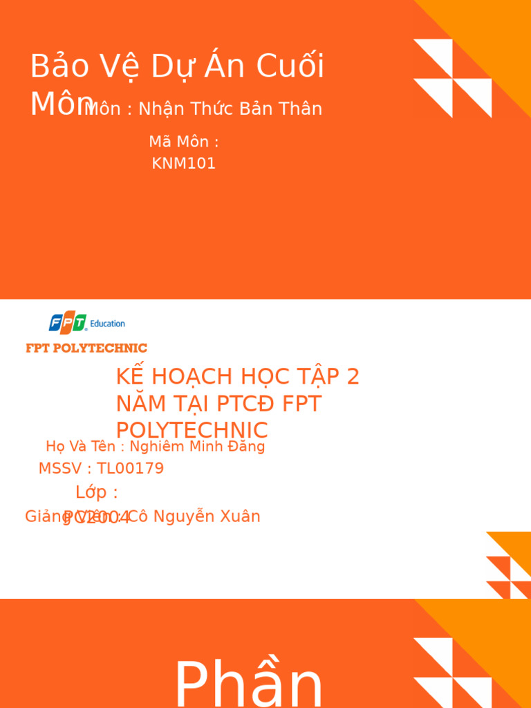 Bài Bảo Vệ Dự Án Cuối Môn Nghiêm Minh Đăng | PDF