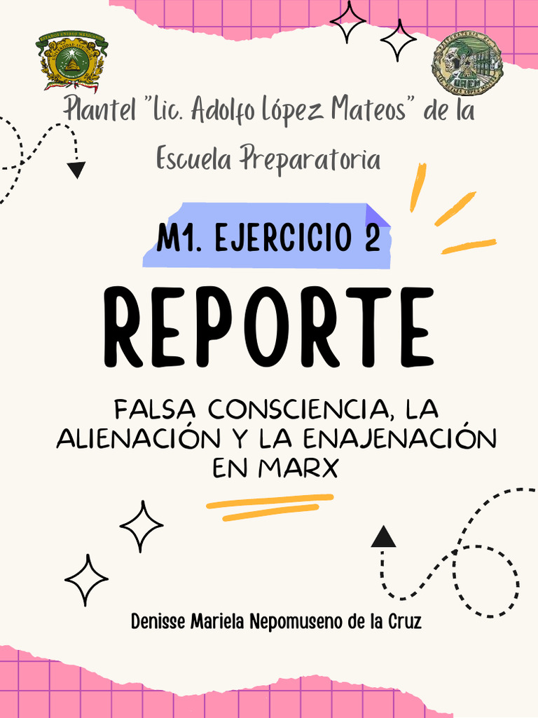 M1. Ejercicio 2. Reporte Falsa Consciencia, La Alienación y La Enajenación en Marx - DMNC | PDF