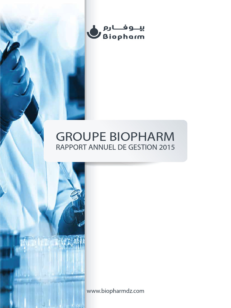 Rapport Annuel 2015 de BIOPHARM | PDF | Comptabilité | Capitaux propres