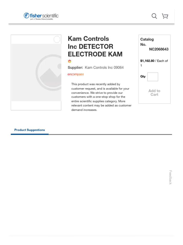 Kam Controls Inc Detector Electrode Kam: Supplier | PDF