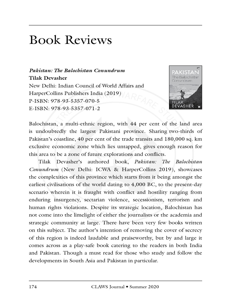 Balochistan: A Complex Conundrum | PDF | Pakistan