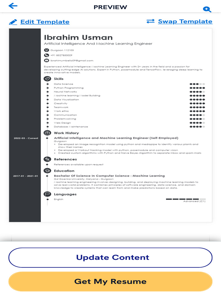 Finalize Resume - Zety | PDF | Machine Learning | Artificial Intelligence