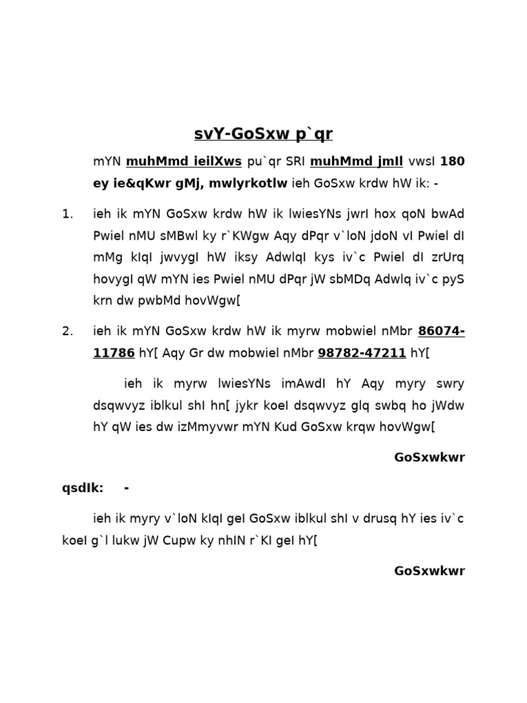 Self Affidevit For Licence | PDF