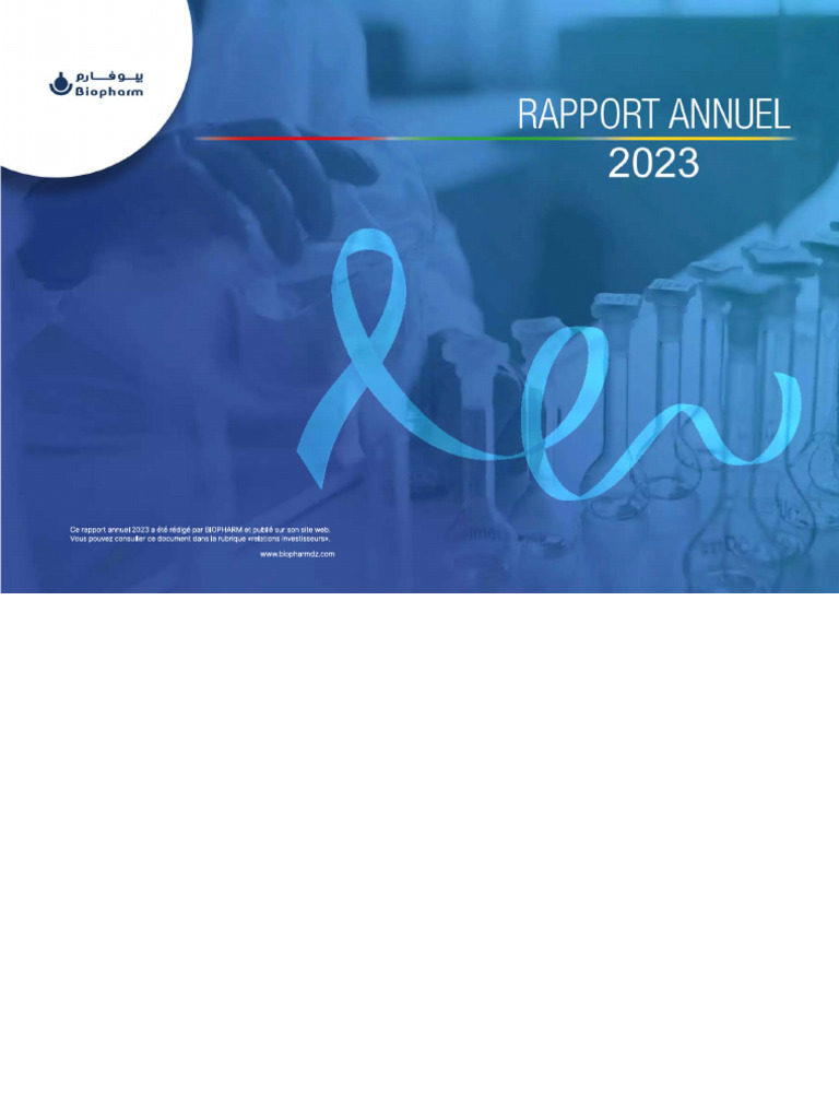 Rapport Annuel Biopharm 2023 | PDF | Audit | Conseil d'administration
