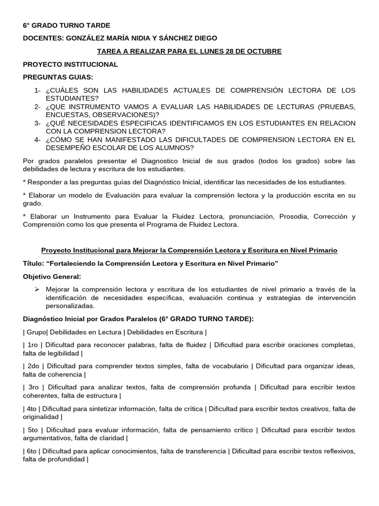 Fortaleciendo La Comprensión Lectora y Escritura | PDF | Comprensión ...