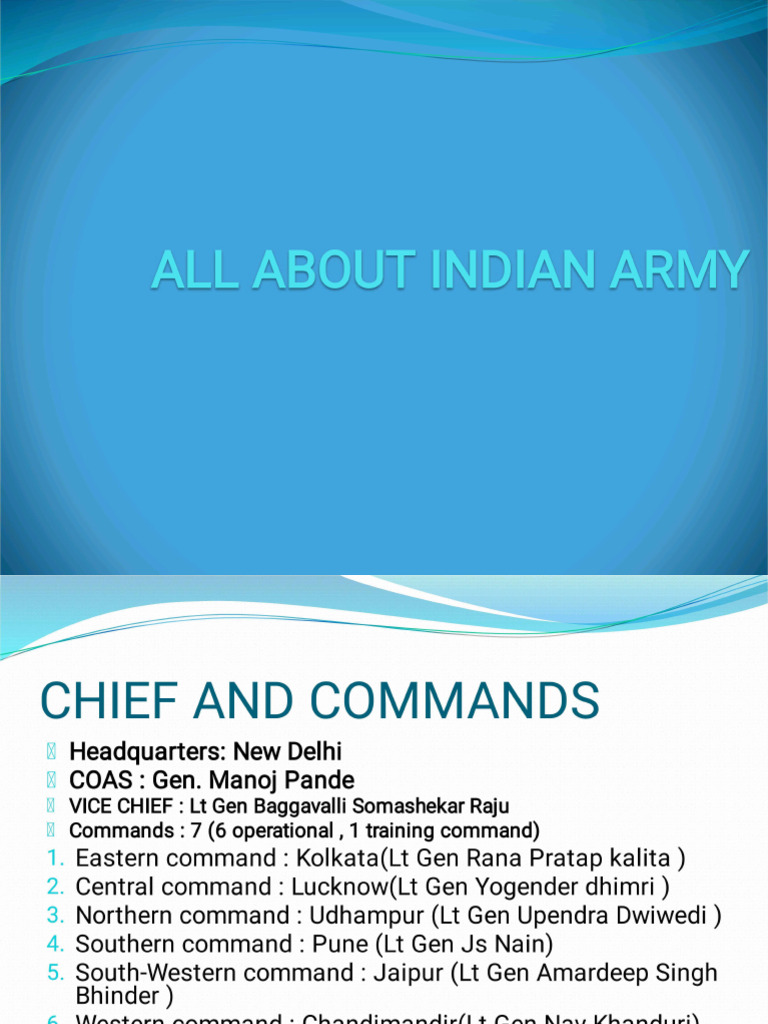 Indian Army Imp. Facts | PDF