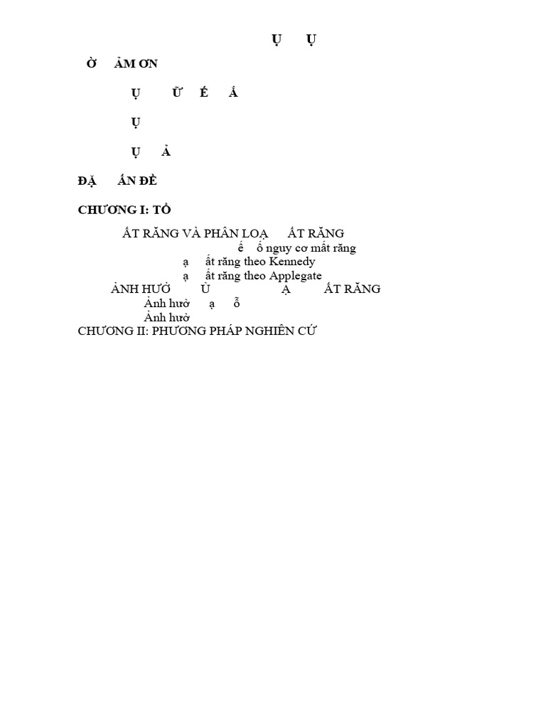 Lời Cảm Ơn Danh Mục Chữ Viết Tắt Danh Mục Hình Danh Mục Bảng Đặt Vấn Đề ...