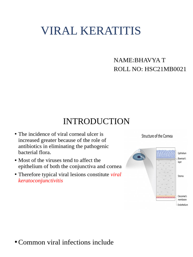 Overview of Viral Keratitis Types | PDF | Medical Specialties ...