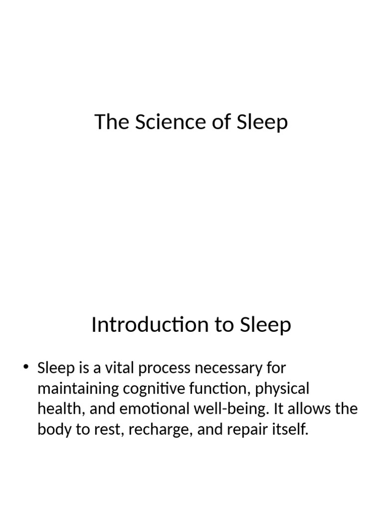 The Science of Sleep Presentation | PDF