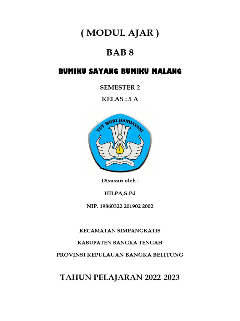 Modul Ajar Bab 8 Bumiku Sayang Bumiku Malang | PDF | Ilmu Sosial | Seni