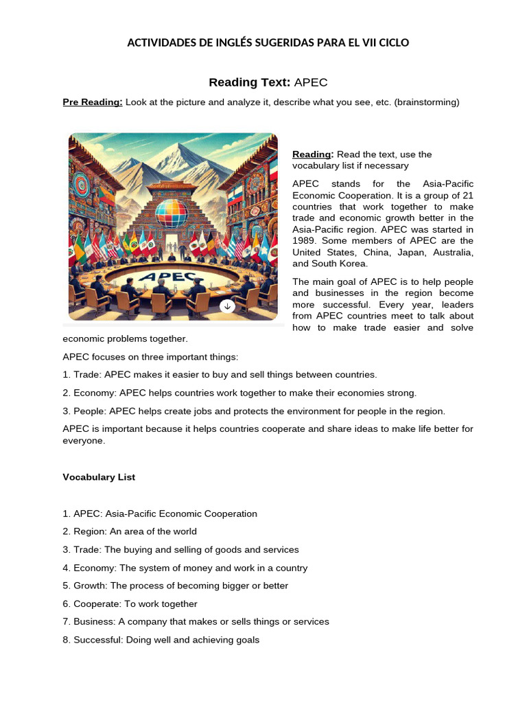 Apec Activities | PDF | Asia Pacific Economic Cooperation | Economies