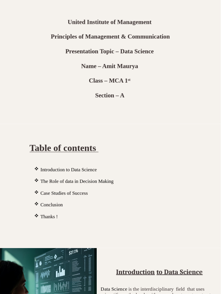 Data Science Presention | PDF | Business | Computers