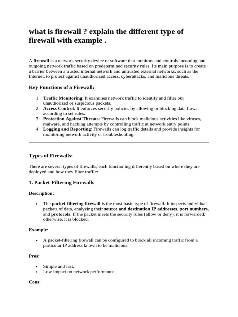 What Is Firewall Pdf Firewall Computing Proxy Server