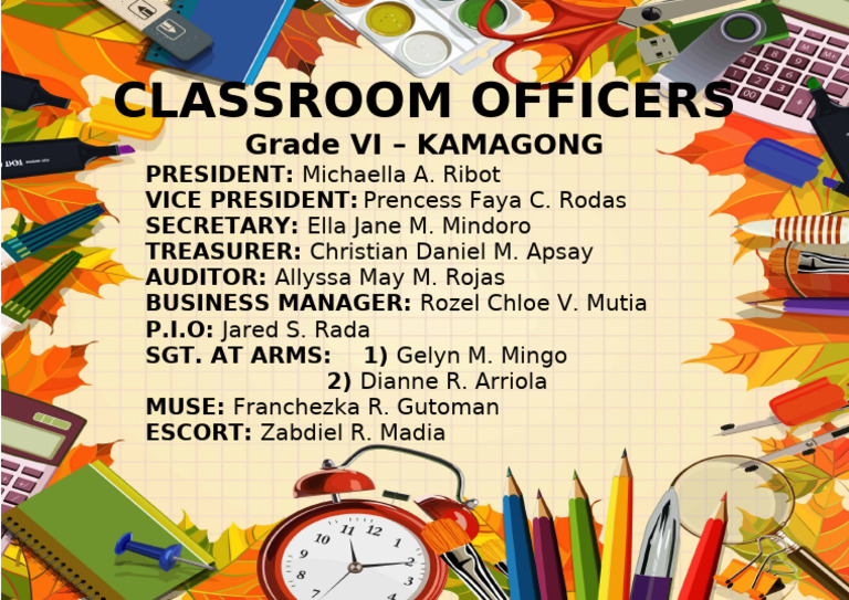 CLASSROOM OFFICERS | PDF