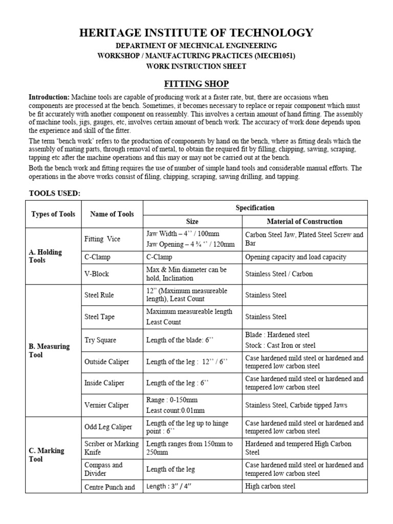 2. Fitting Shop | PDF | Steel | Blade