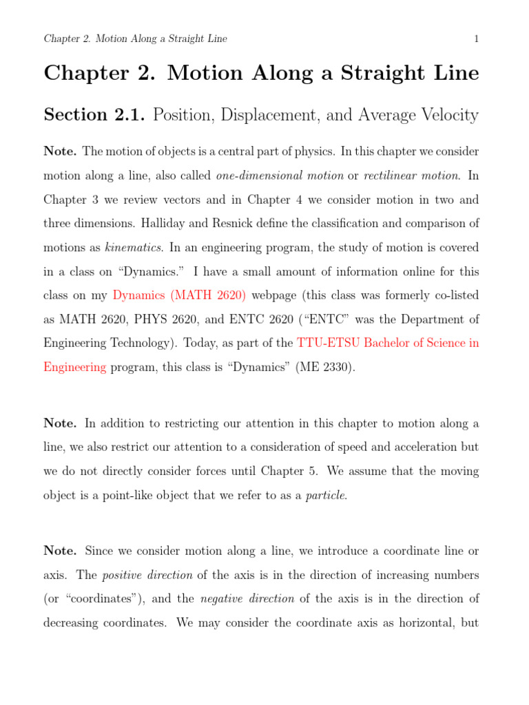 Halliday Resnick Chapter2 | PDF | Integral | Acceleration