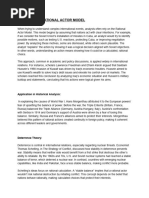 Rational Actor Model in Foreign Policy Analysis | PDF | Rationality ...