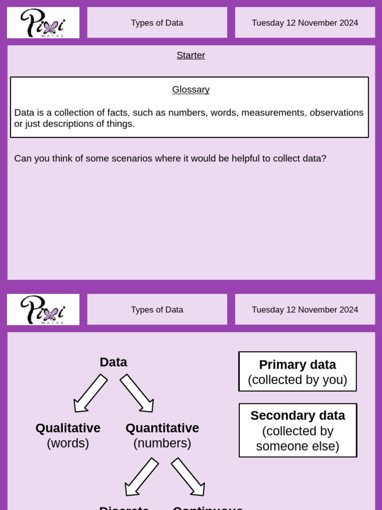 Types of Data PixiPPt | PDF | Data | Quantitative Research