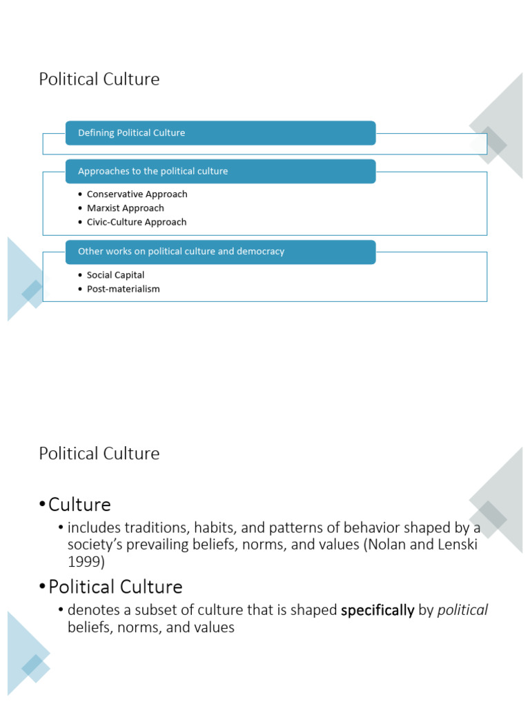Political Culture | PDF | Social Capital | Democracy