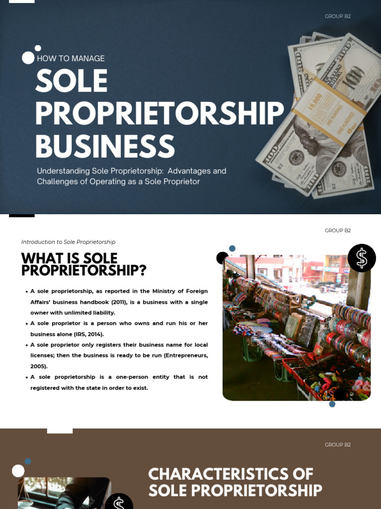 Sole Proprietorship Guide: Benefits & Steps | PDF | Sole Proprietorship ...