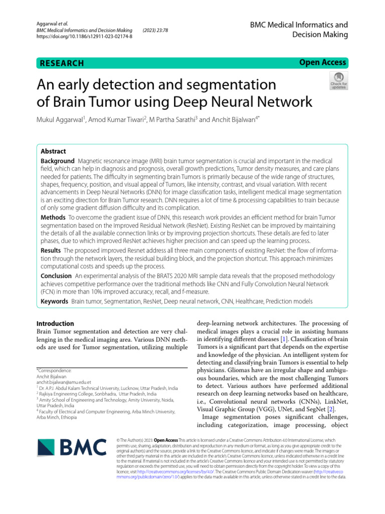 An Early Detection and Segmentation | PDF | Image Segmentation | Deep ...