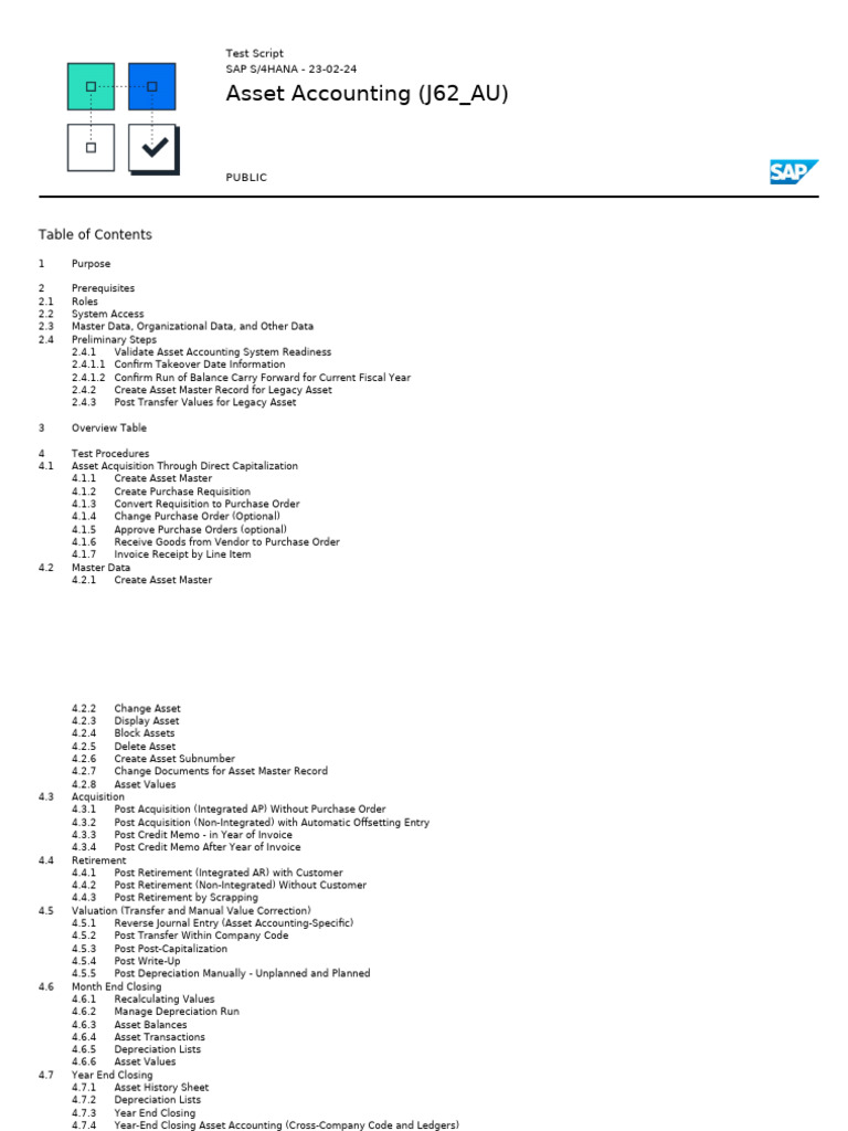 J62 S4hana2023 BPD en Au | PDF | Depreciation | Invoice