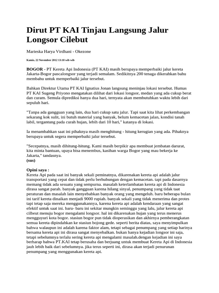Contoh Opinion News | PDF