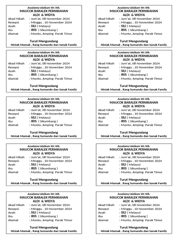 Maucok Baralek | PDF | Memasak, Makanan, & Anggur