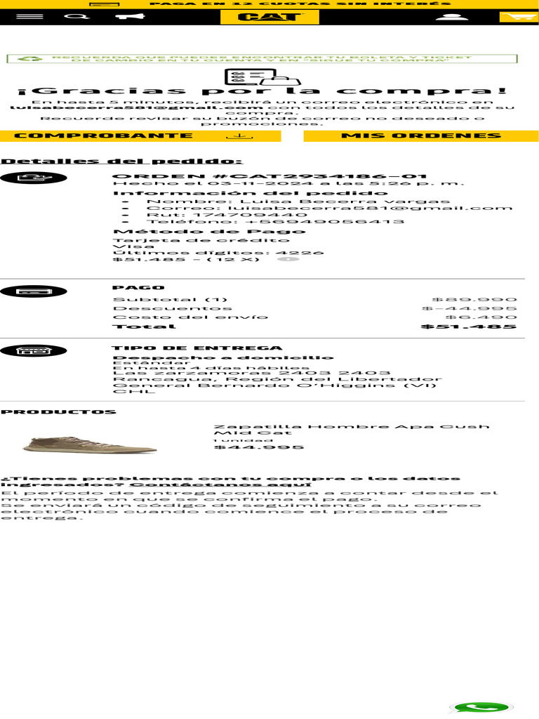 Cat Tienda Oficial Cat Chile | PDF