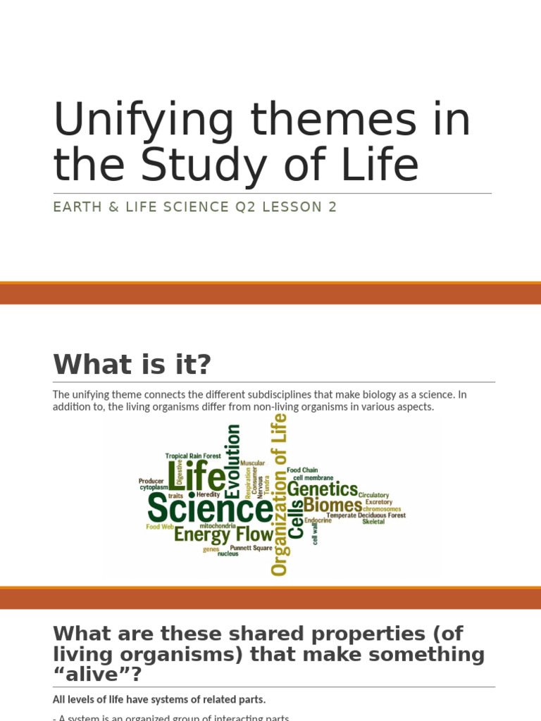 EL Q2 02 - Unifying Themes in The Study of Life | PDF | Life | Biology