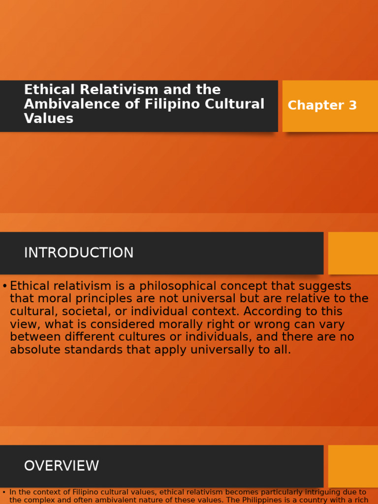 Ethical Relativism in Filipino Culture | PDF | Morality | Relativism
