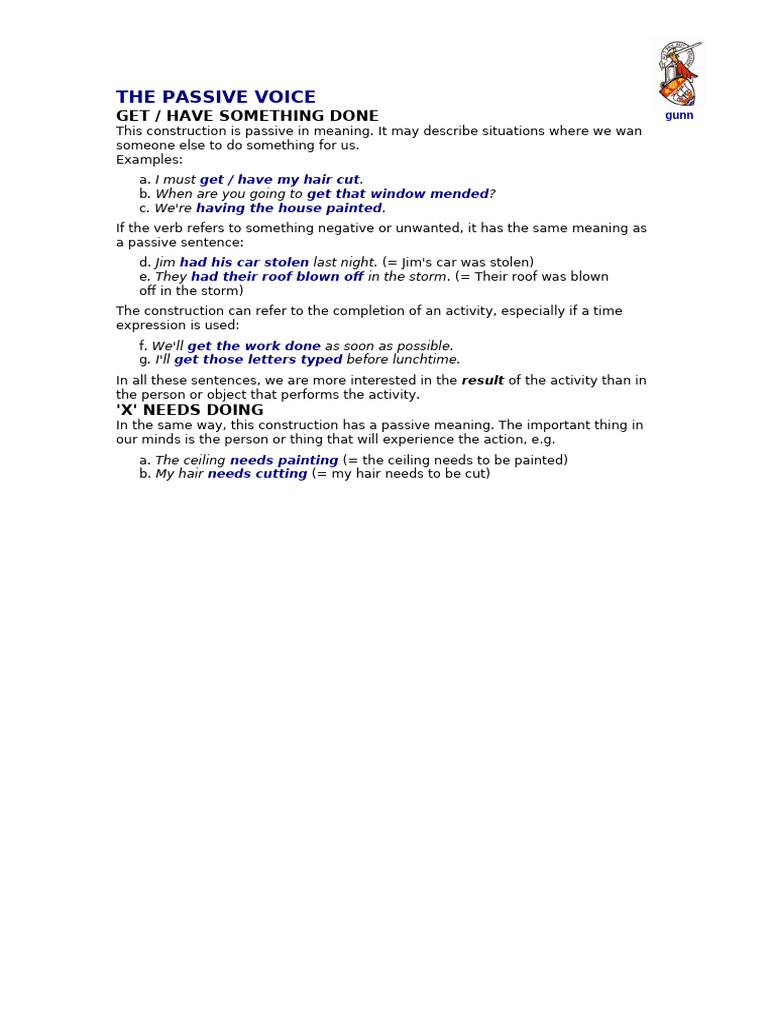The Passive Voice | PDF