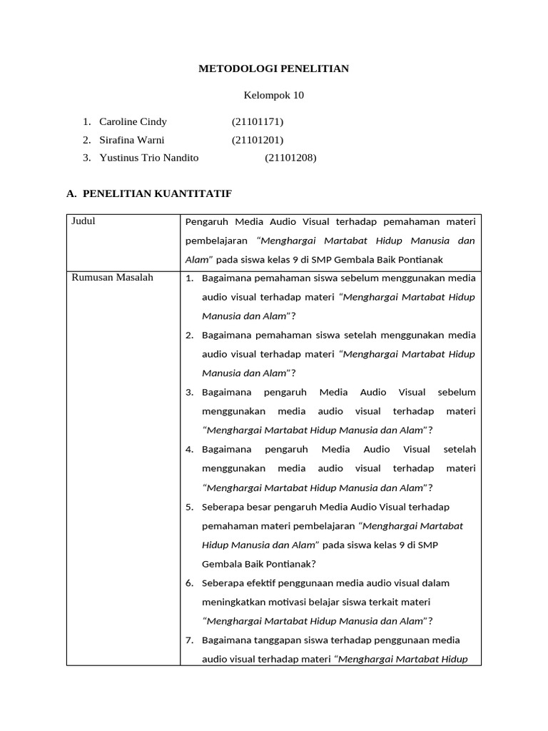 Metodologi Penelitian | PDF