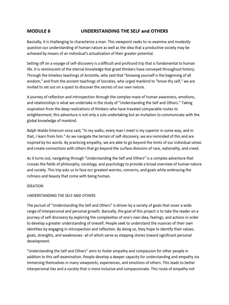 UNDERSTANDING-THE-SELF | PDF | Psychotherapy | Self Actualization