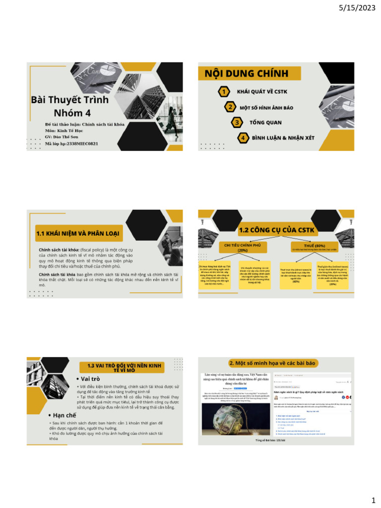 Ppt Bài Thảo Luận Kinh Tế Học Nhóm 4 | PDF