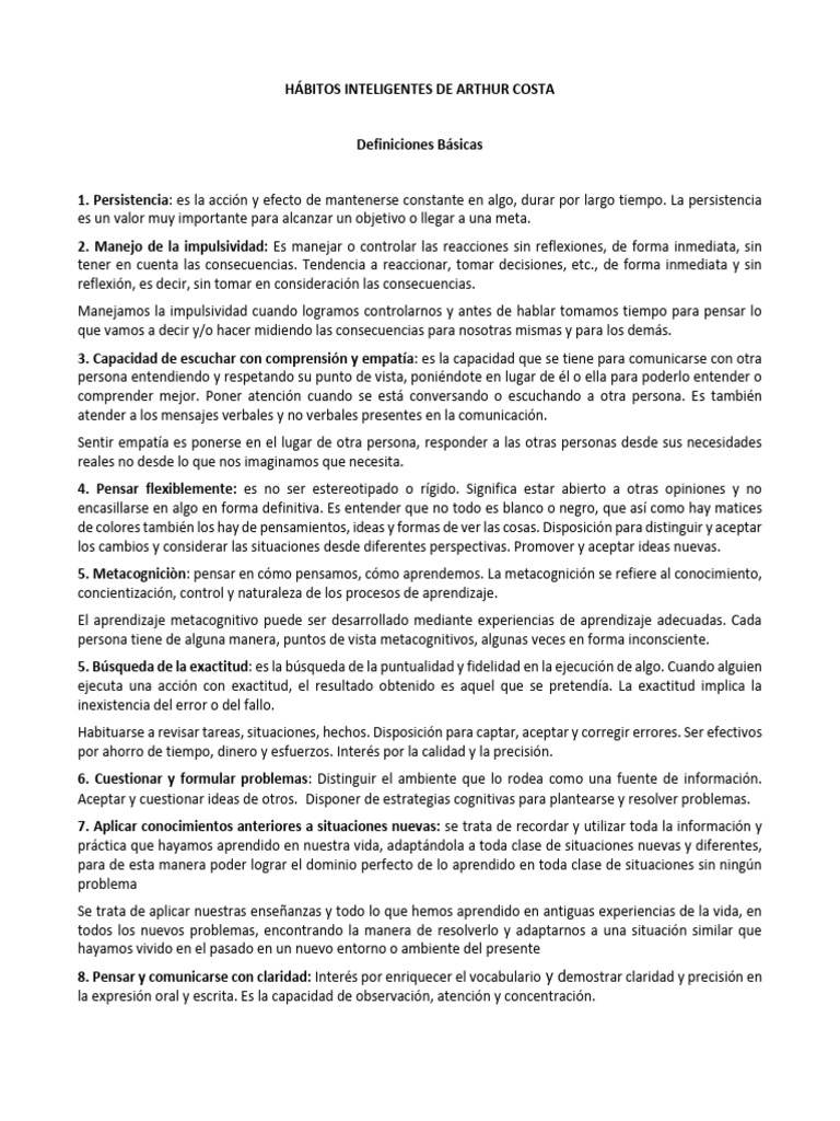 Guía de Hábitos Inteligentes | PDF | Aprendizaje | Pensamiento