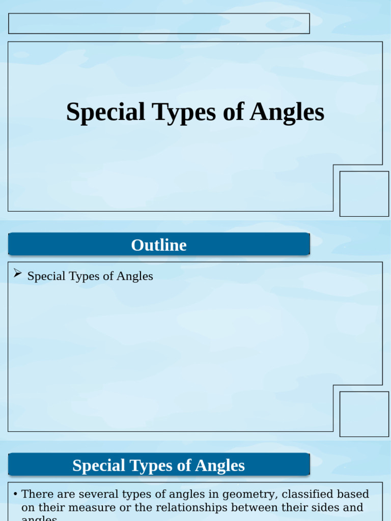 Special Types of Angles PB 7 Nov 24 | PDF