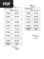 Bell Timings 2025 - 2026 | PDF